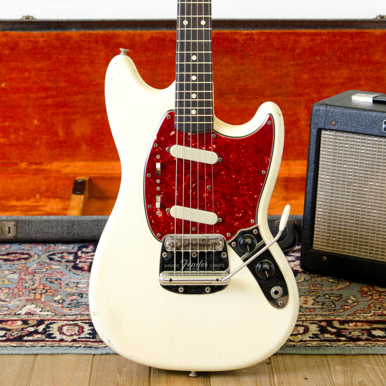 Pre-CBS 1964 Fender Mustang Olympic White A Neck
