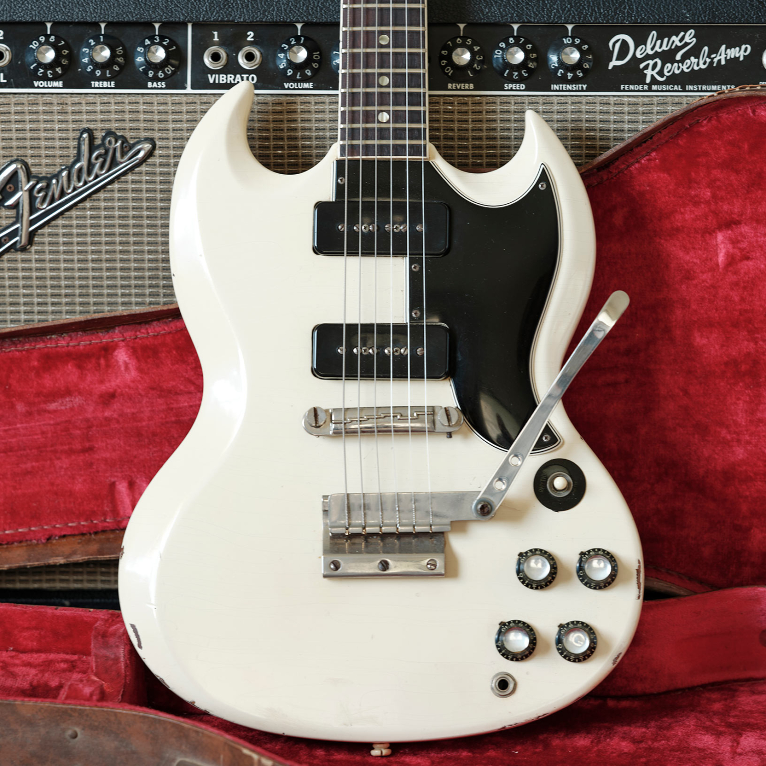 Polaris White 1964 Gibson SG Special Electric Guitar